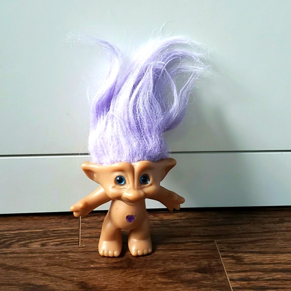Vintage | Toys | Vintage Treasure Troll Doll Purple Hair Purple Diamond ...